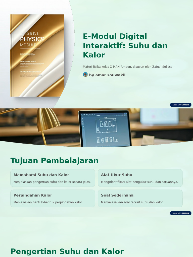 E Modul Digital Interaktif Suhu Dan Kalor | PDF