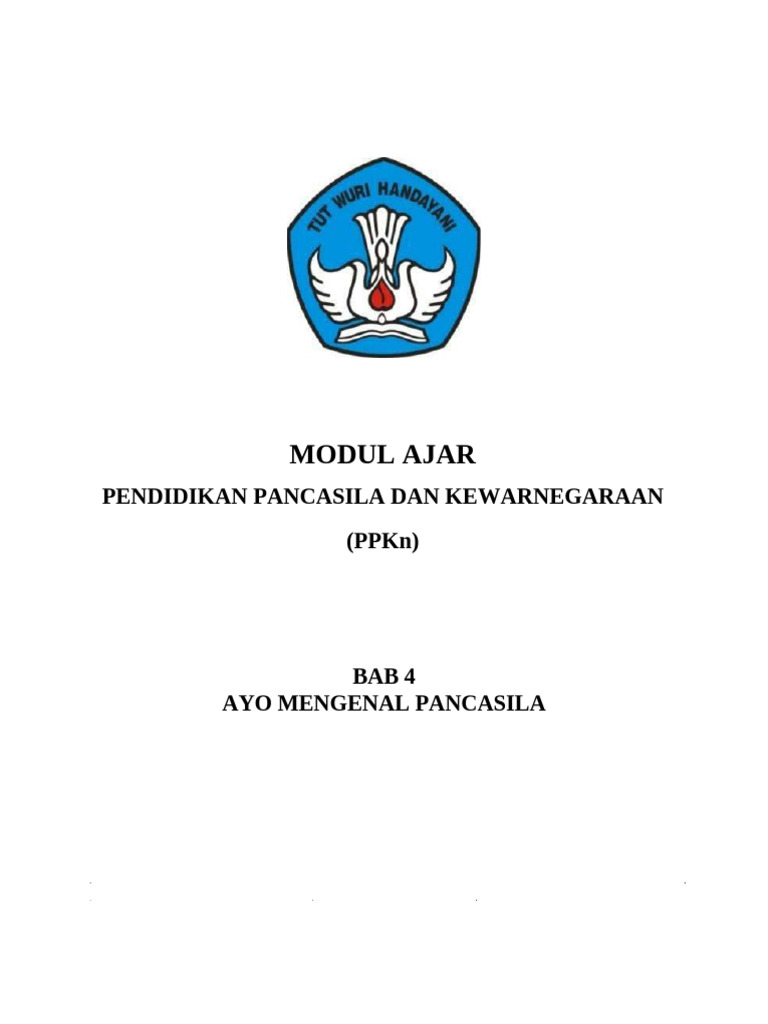 Modul Ajar PPKN - Pancasila, Simbol, Dan Contoh Pengamalannya Kelas 3 | PDF