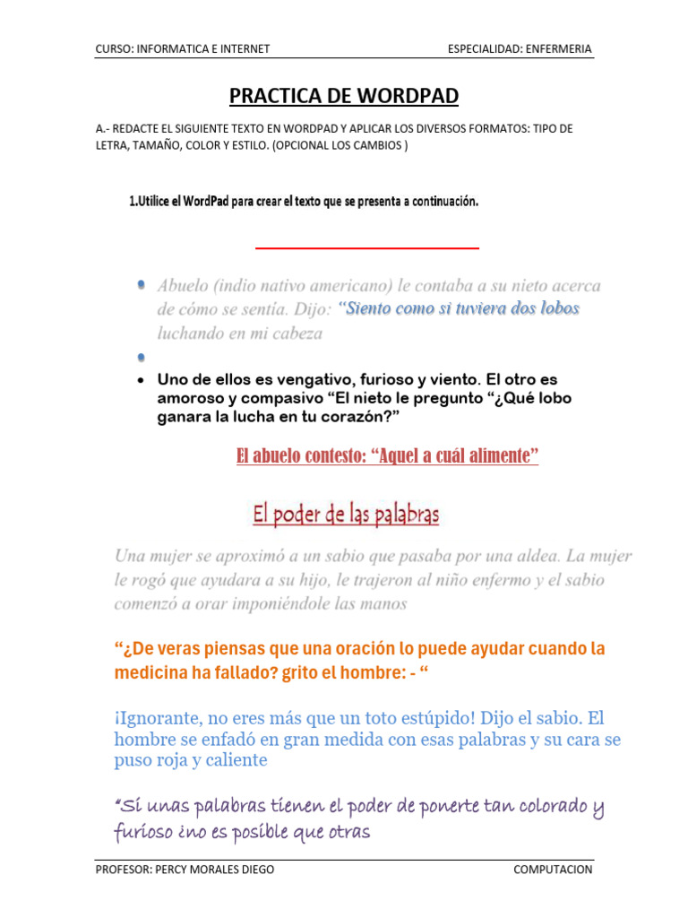 Tarea de Wordpad y Paint 2 | PDF