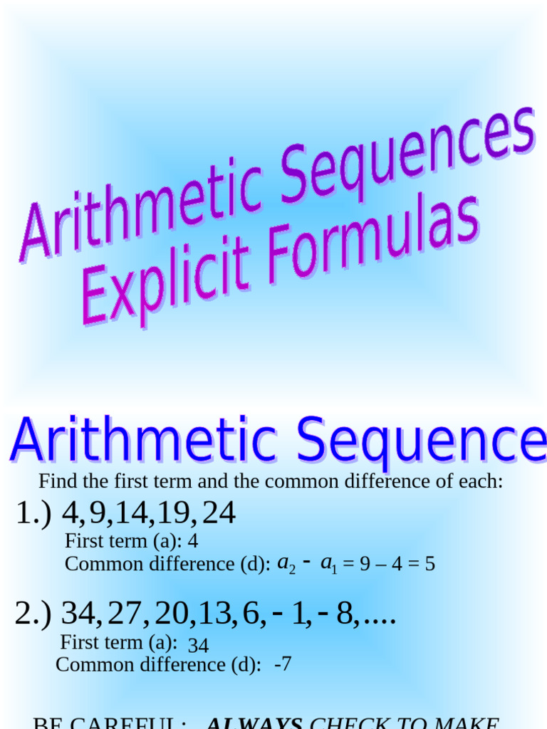 Identify The First Few Terms of A Sequence Given The NTH Term of A Sequence | PDF | Mathematics ...