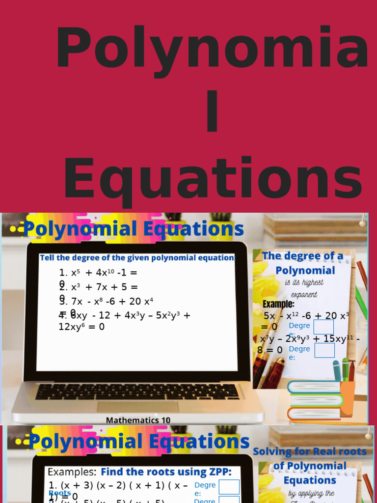 G10 Math Q1 Week 8 Polynomial Equations | PDF | Zero Of A Function ...