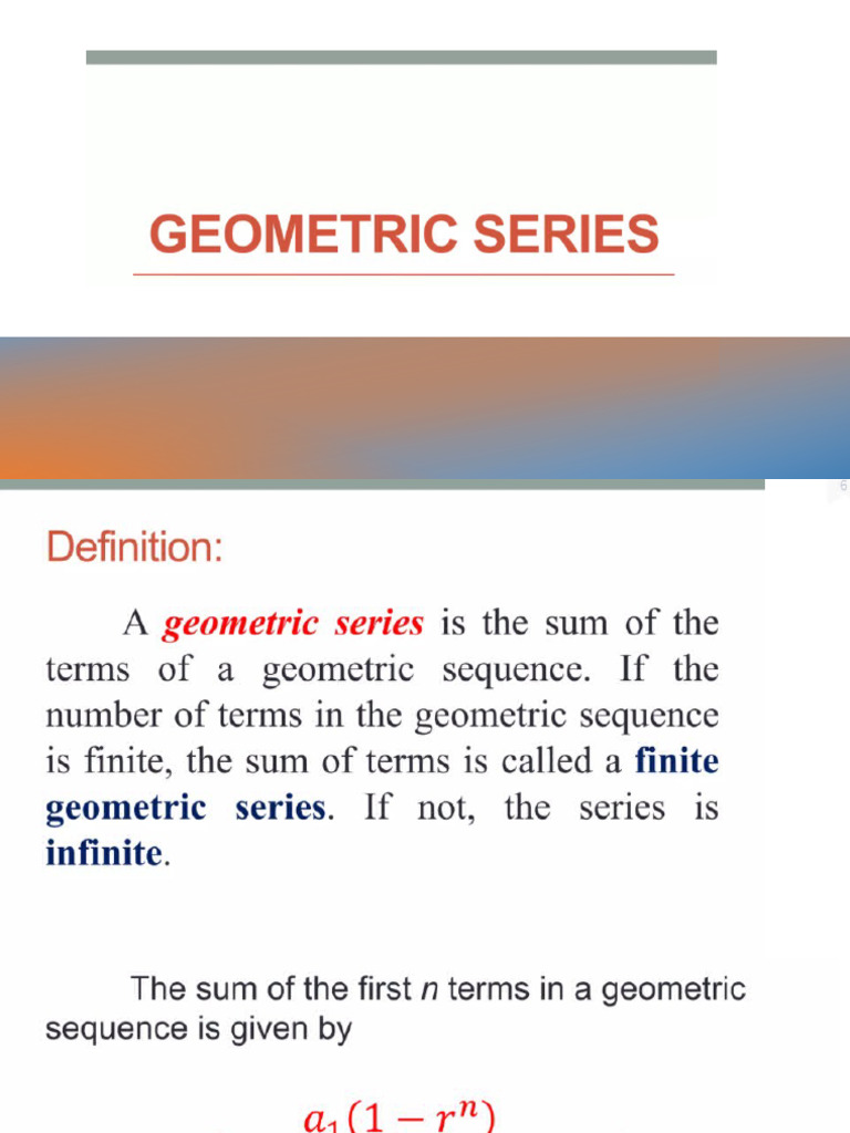 Geometric Series | PDF