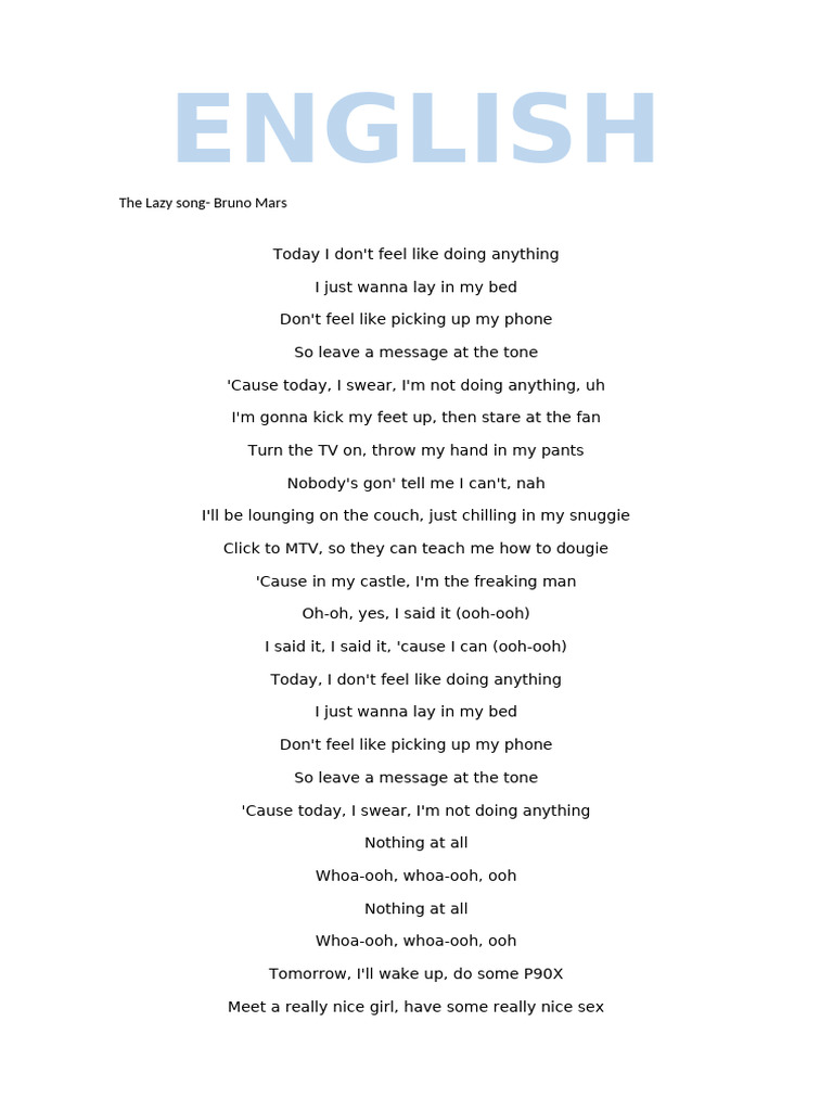 English | PDF | Contemporary Music | American Music Articles Needing Attention