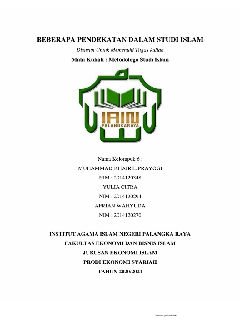 MAKALAH KEL 6 Pendekatan Dalam Studi Islam | PDF