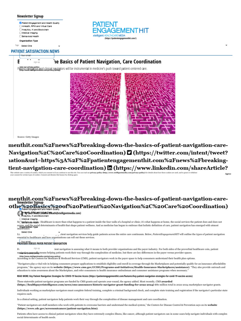 Breaking Down The Basics of Patient Navigation, Care Coordination | PDF ...