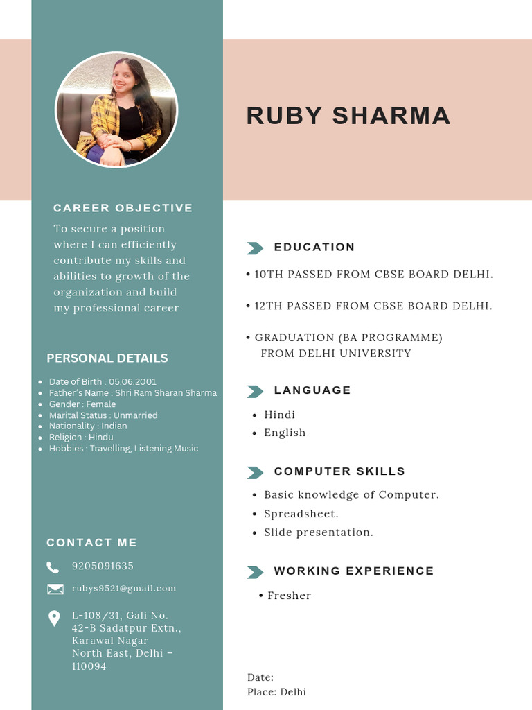 White Simple Student CV Resume | PDF