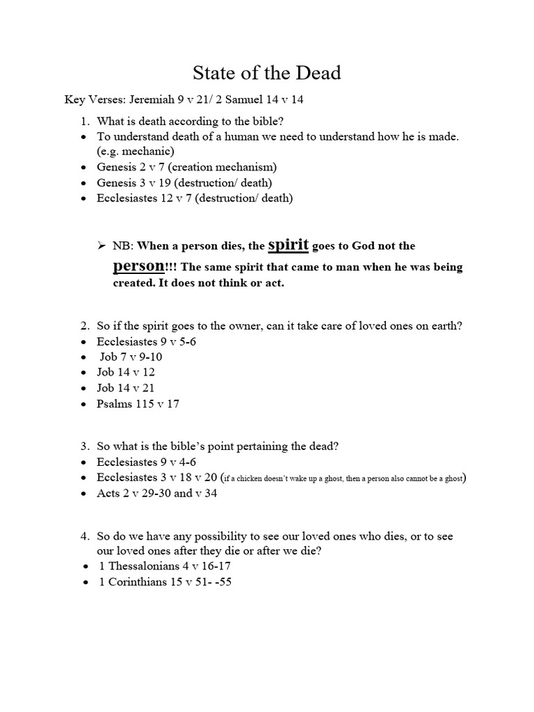 Understanding the State of the Dead | PDF
