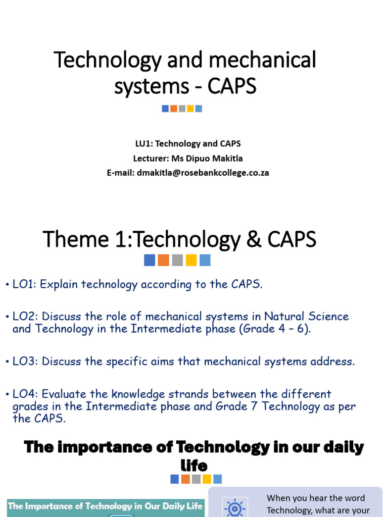 LU1 - Technology Accordingto CAPS | PDF | Learning | Knowledge