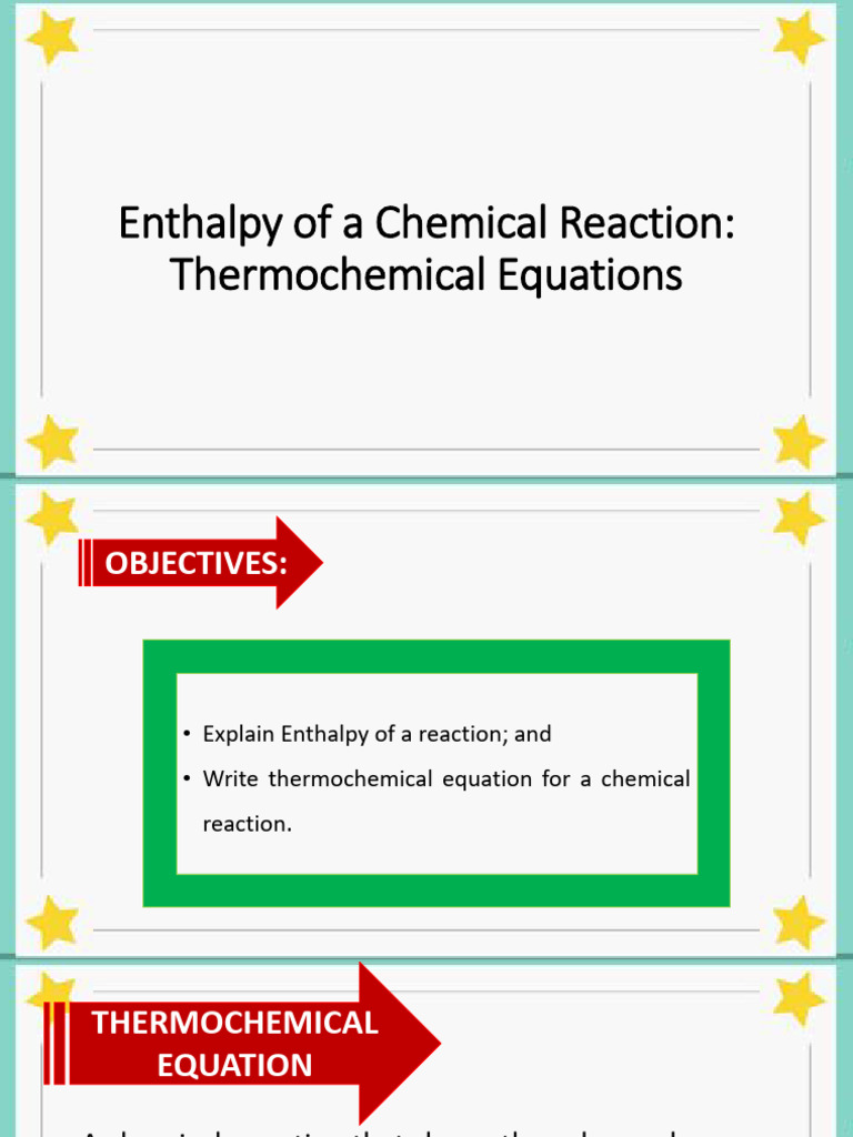Week7 General Chemistry Thermochemical Equation | PDF | Enthalpy ...