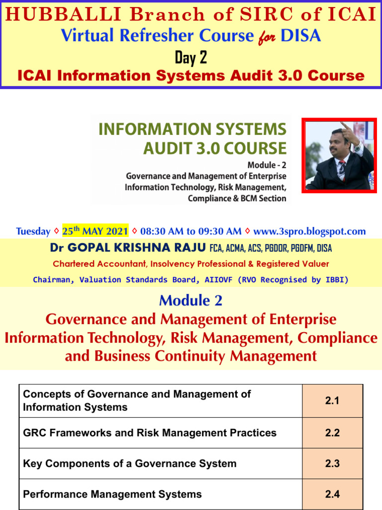 FT4 - VRC For DISA - Day2 - 25052021 | PDF | Risk | Governance