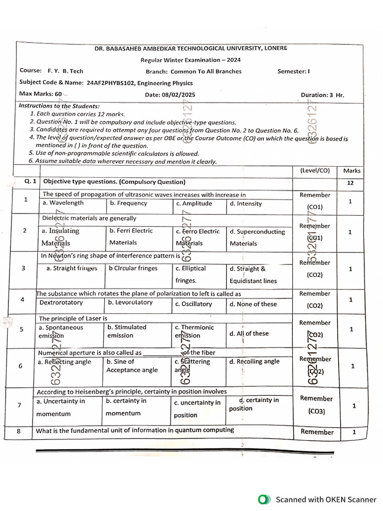 Ep University QP 2025 | PDF