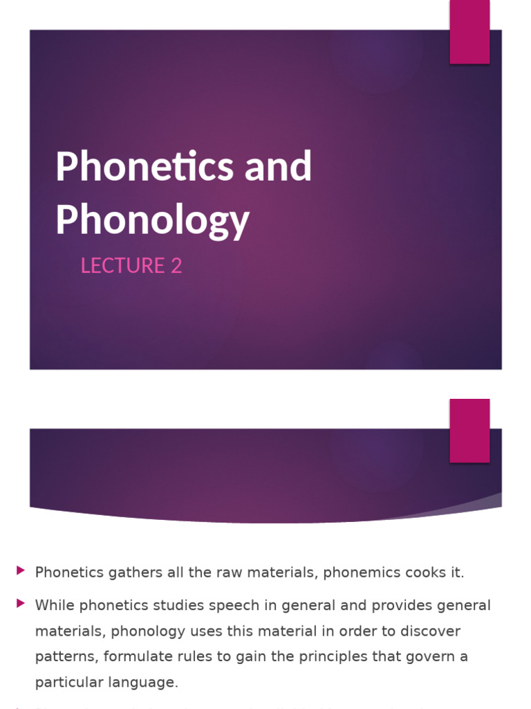 Lecture 2 Differences Between Phonetics and Phonology | PDF | Phonology ...