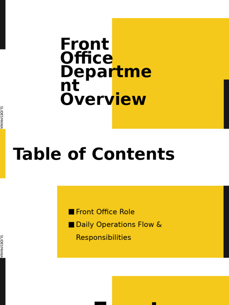 Front Office Department Overview | PDF | Communication