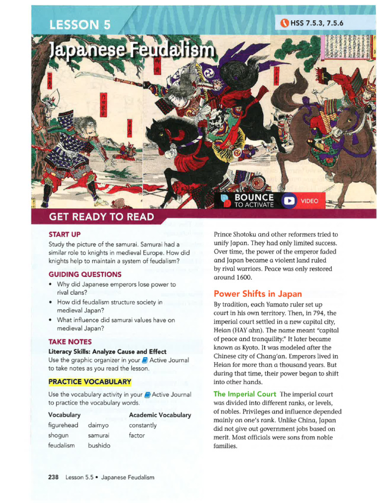 T5 - L5 - Japanese Feudalism | PDF
