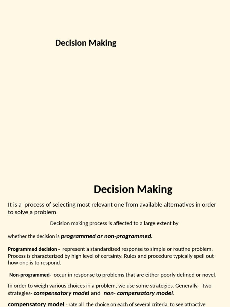 Decision Making | PDF