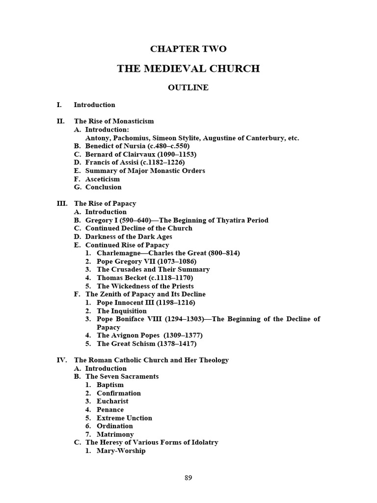 C - Chapter Two Medieval Church | PDF | Holy Roman Empire | Pope