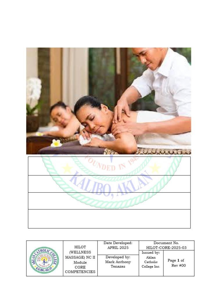 CORE 3 Apply Hilot Wellness Techniques | PDF | Occupational Safety And Health | Safety