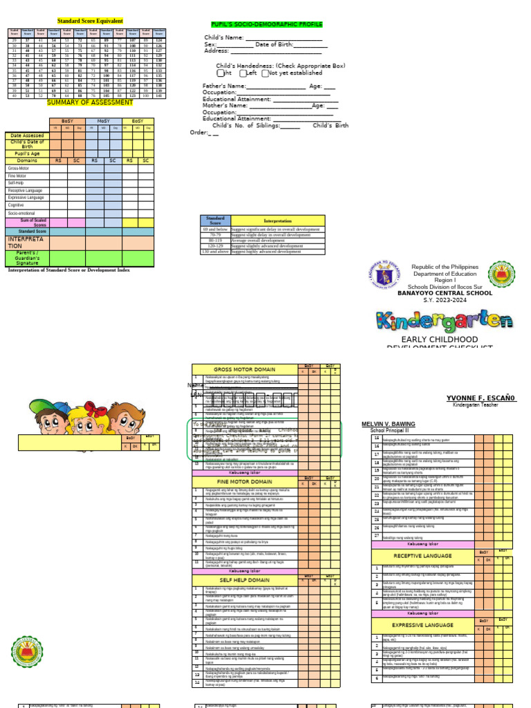 ECCD Tagalog CheckLIST Booklet2.0 Final 1 | PDF