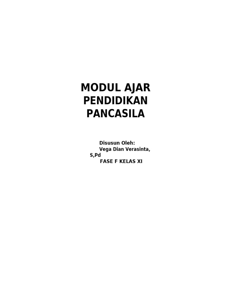 Modul Ajar PPKN Kelas XI | PDF