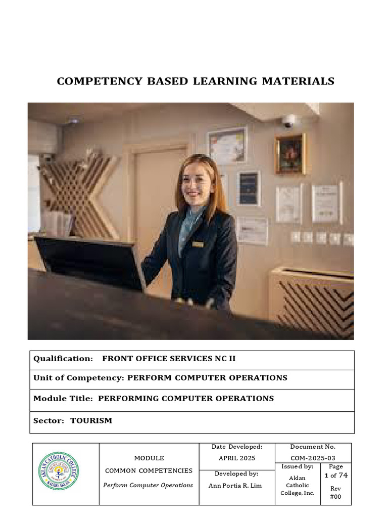 Fos NC Ii - Common 3 Perform PC Operation | PDF | Printer (Computing) | Computer Keyboard