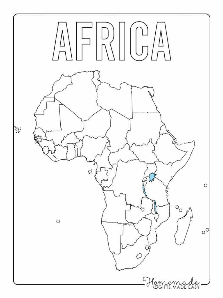 Blank Africa Map Continent Country Outlines | PDF
