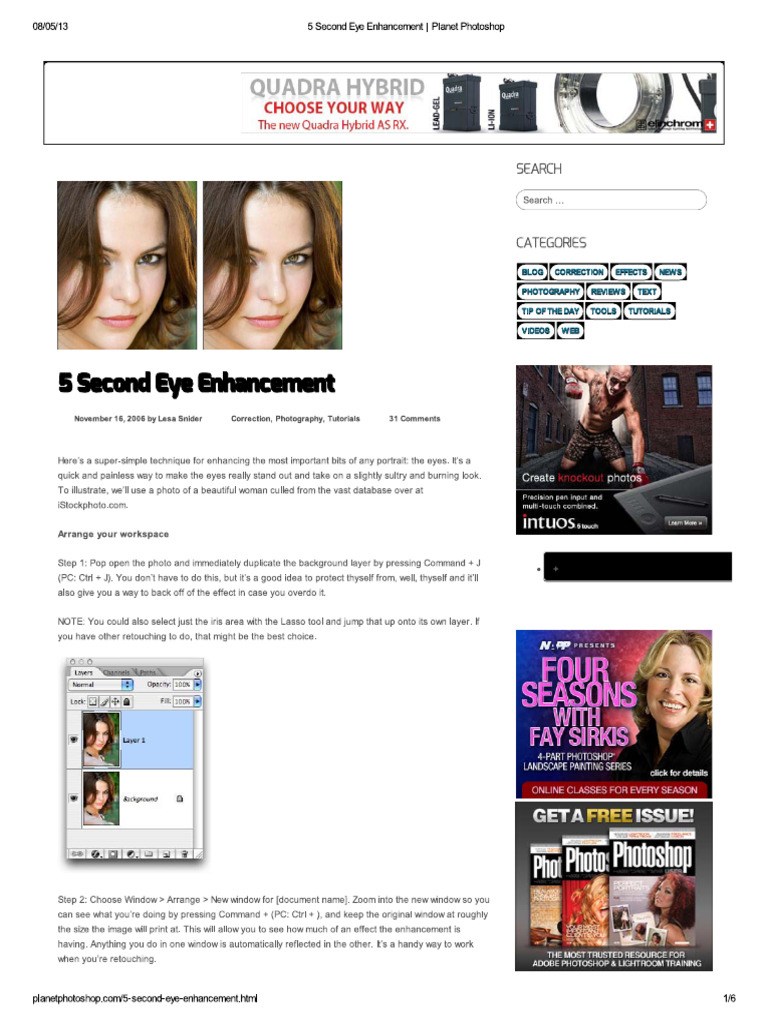 5 Second Eye Enhancement - Planet Photoshop | PDF
