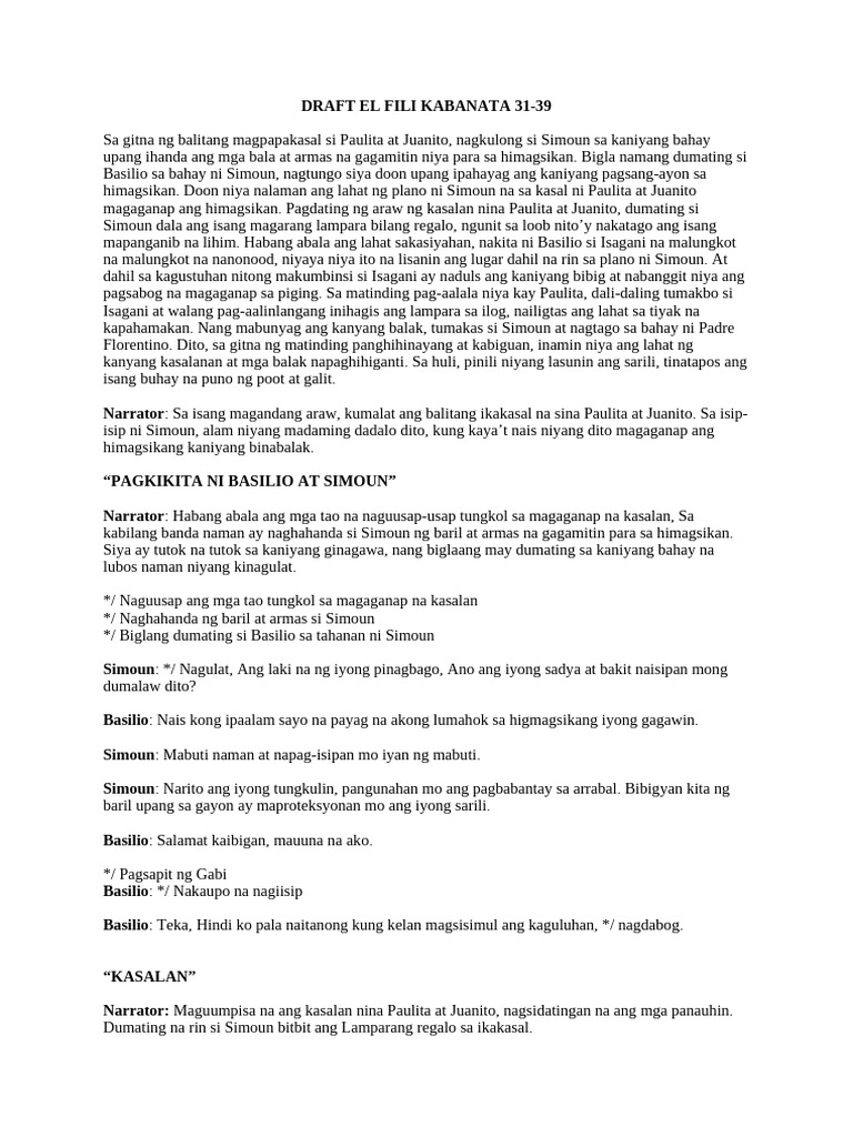 El Fili Script Edited | PDF