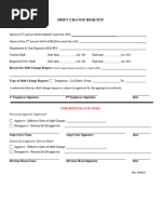 Shift Change Request Form Template | PDF