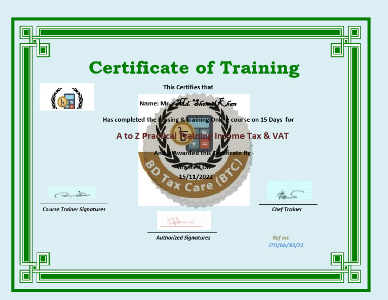 Training Certificate Template | PDF