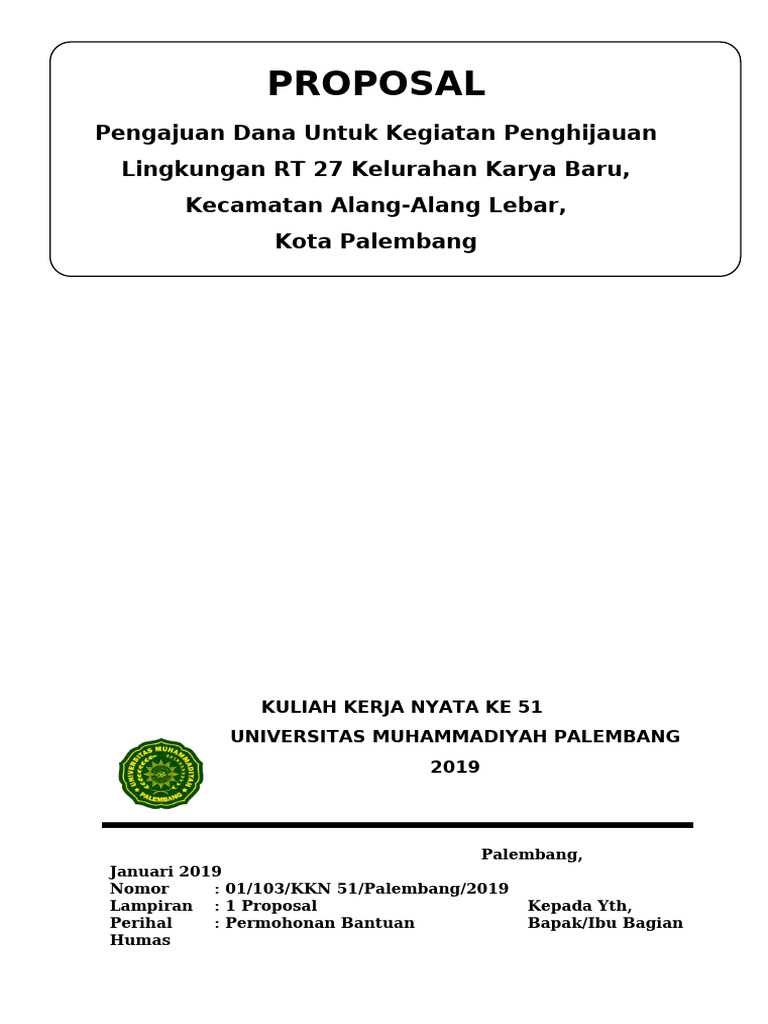 Proposal Pengajuan Bibit Tanaman | PDF