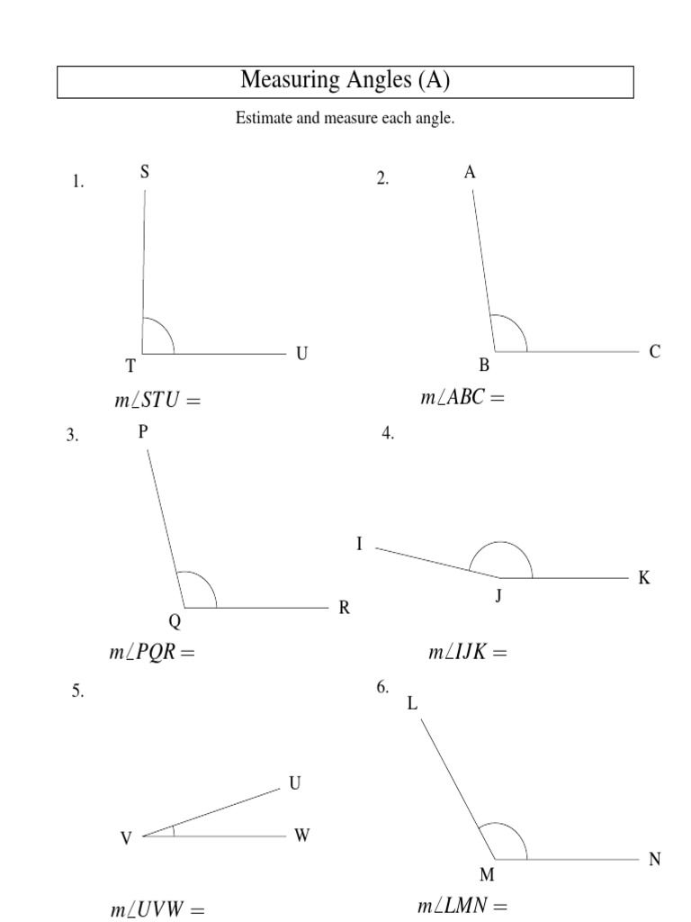 Measurement Measuring Angles 005 To 175 All | PDF | Chess | Chess Theory