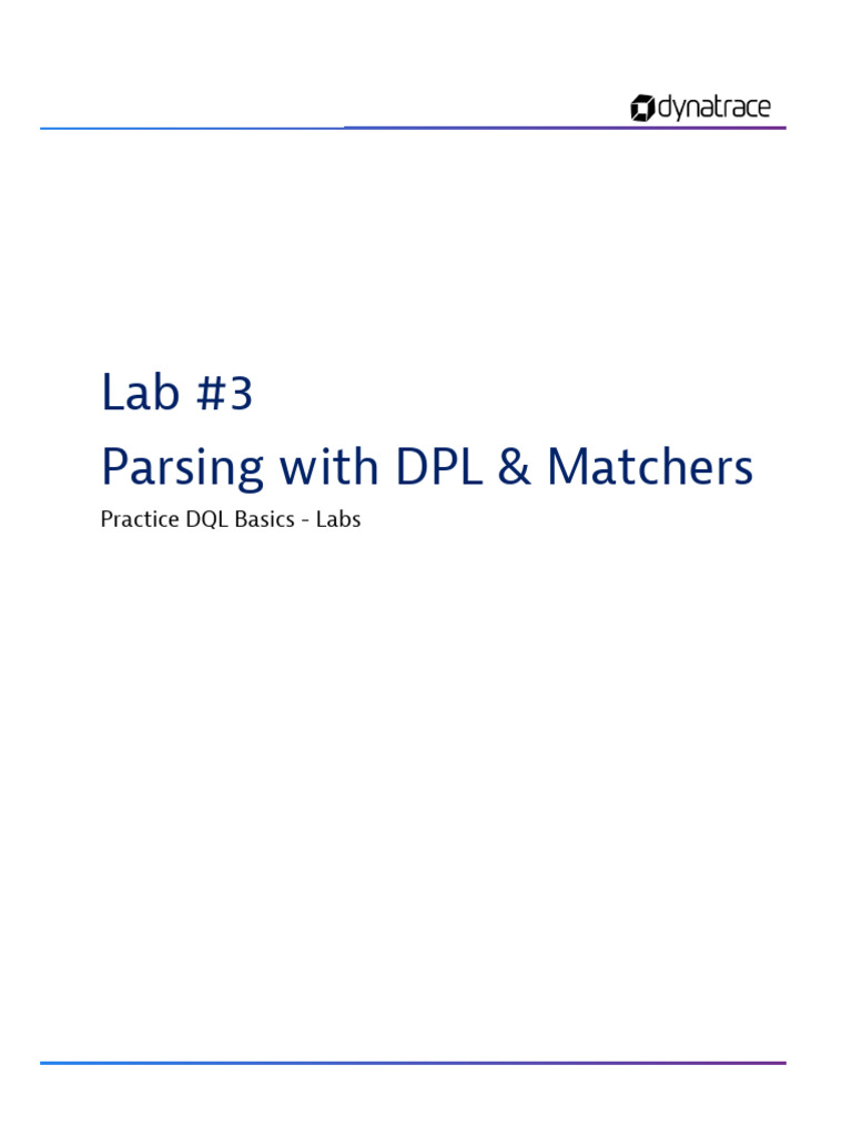 GSPDQLLB130 Lab 3 Parsing With DPL and Matchers | PDF | Parsing | Json