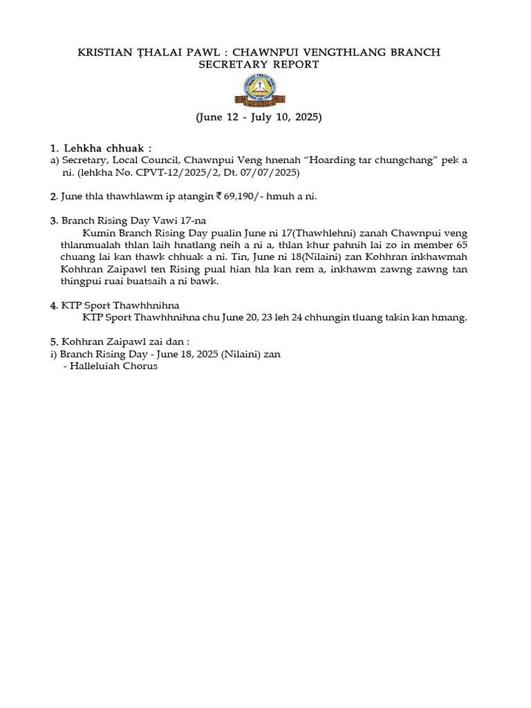 Committee Kohna - July | PDF
