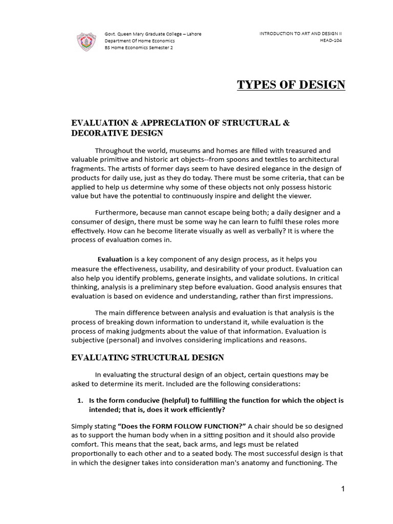 Evalu of Struc Des | PDF | Evaluation | Chair