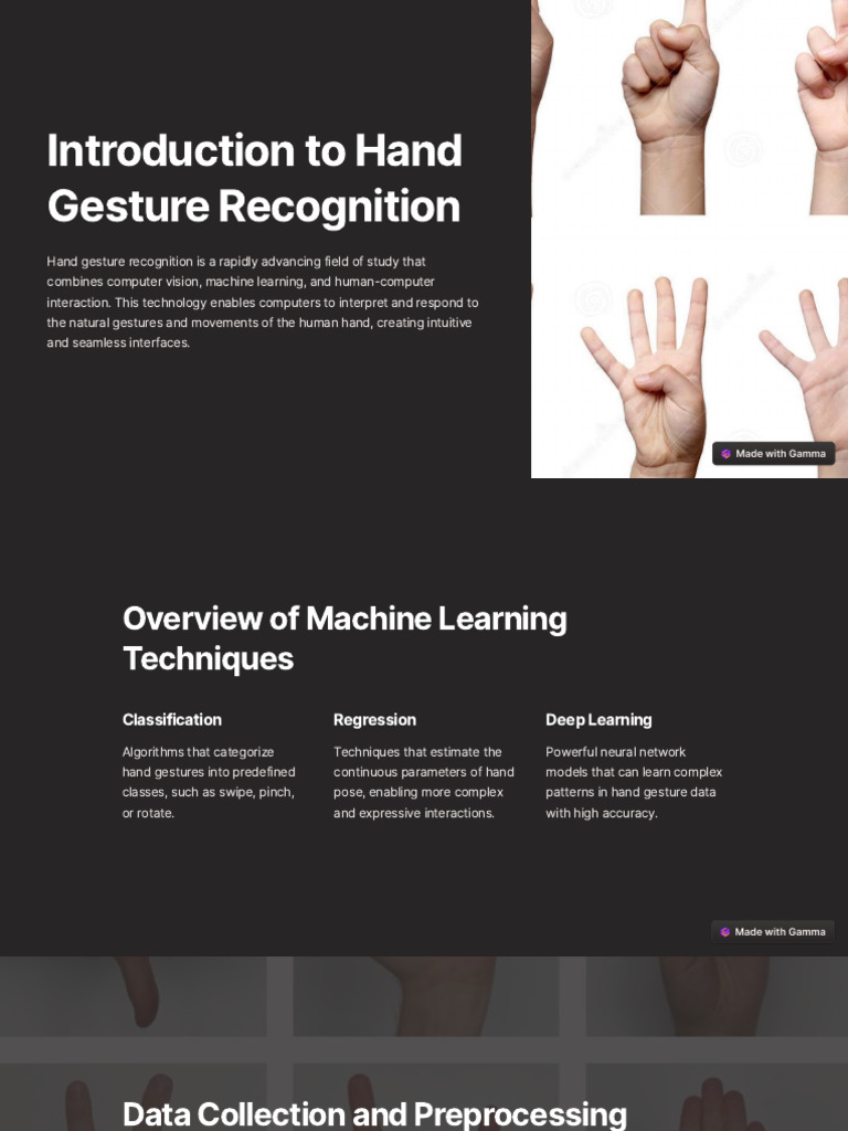 Hand Gesture Recognition Techniques | PDF | Machine Learning ...