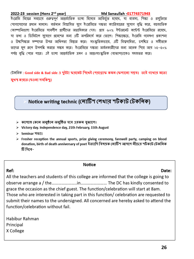 Notice Writing | PDF | Educational Stages