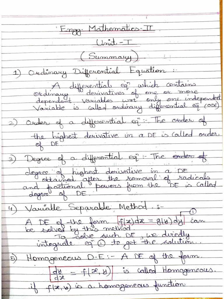 Unit 1 Summary M-II | PDF