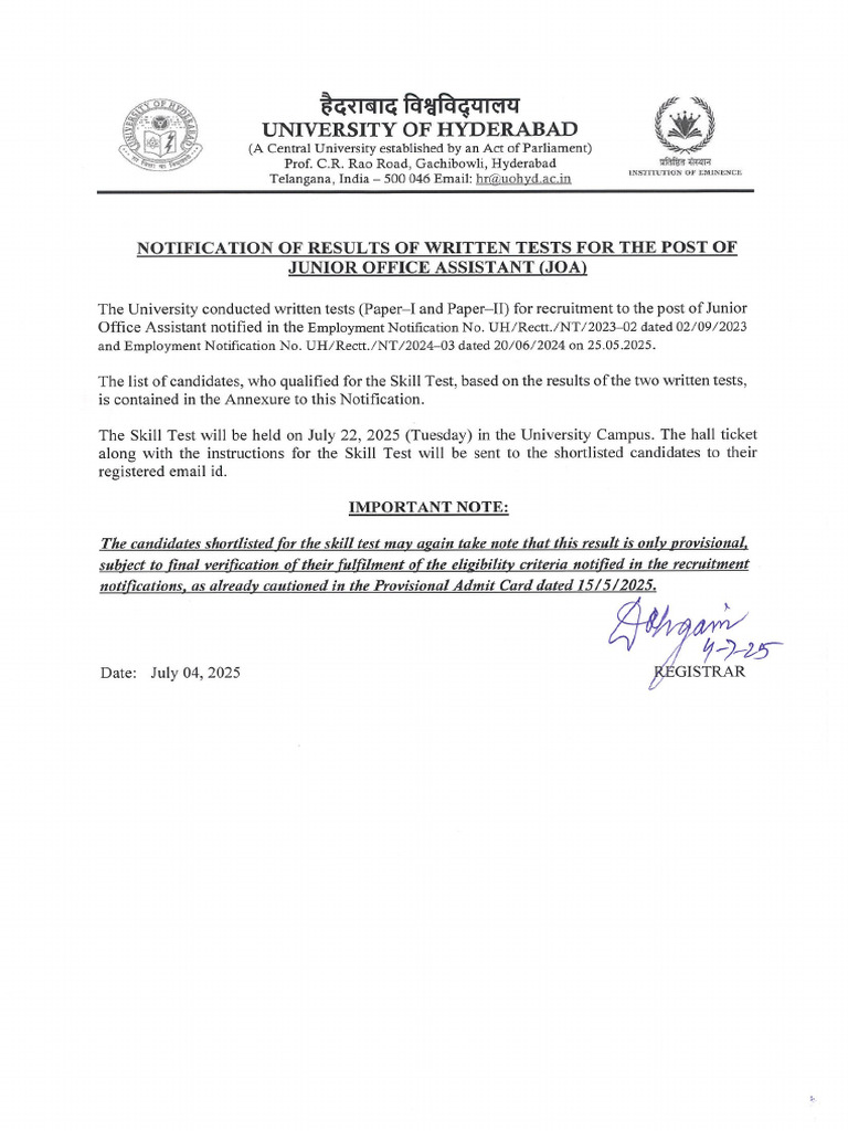 Junior Office Assistant | PDF