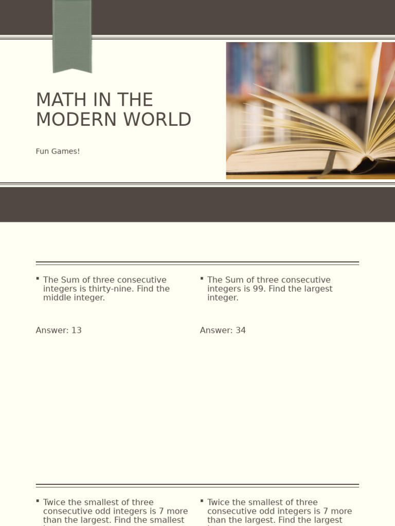 Math in The Modern World | PDF