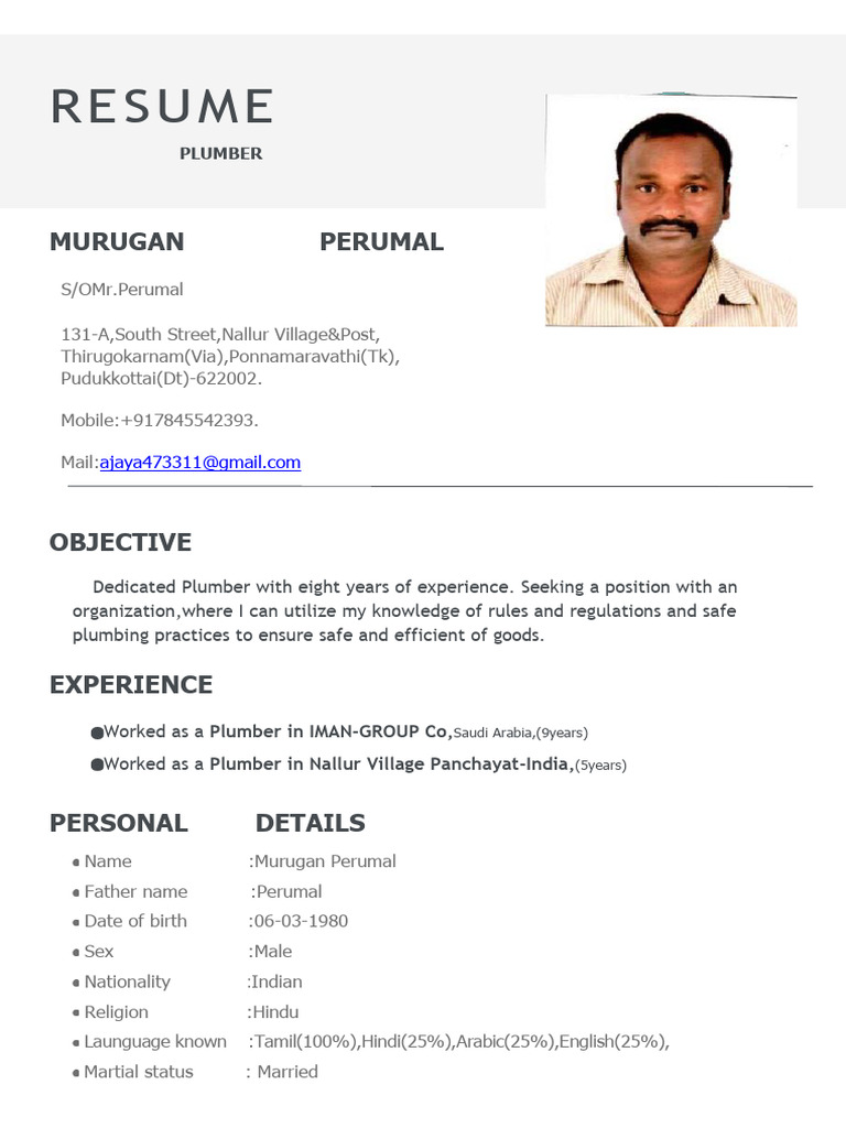 Murugan Resume | PDF