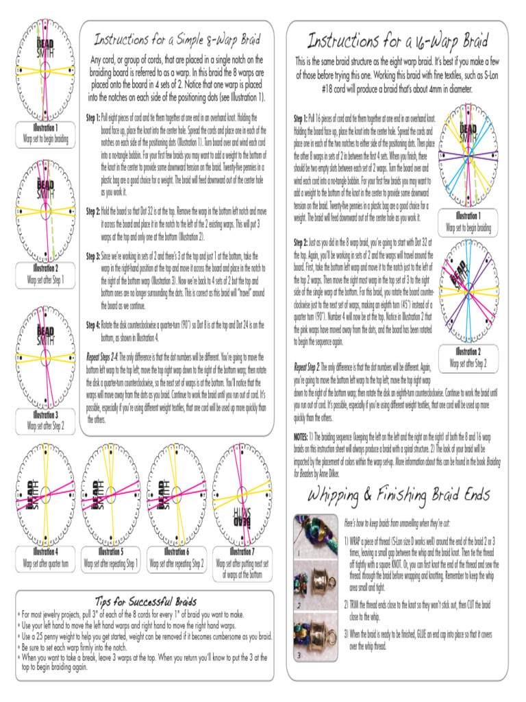 Kumihimo Instruction PDF | PDF | Knot | Textile Arts