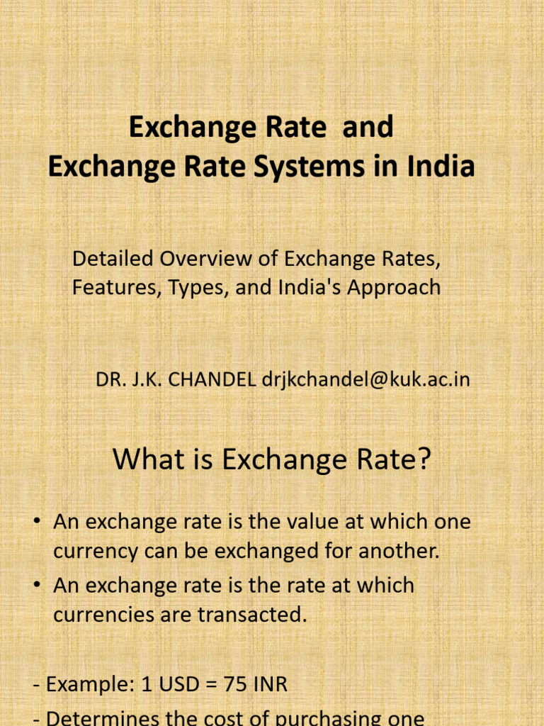 India's Administered Exchange Rate System | PDF | Exchange Rate ...