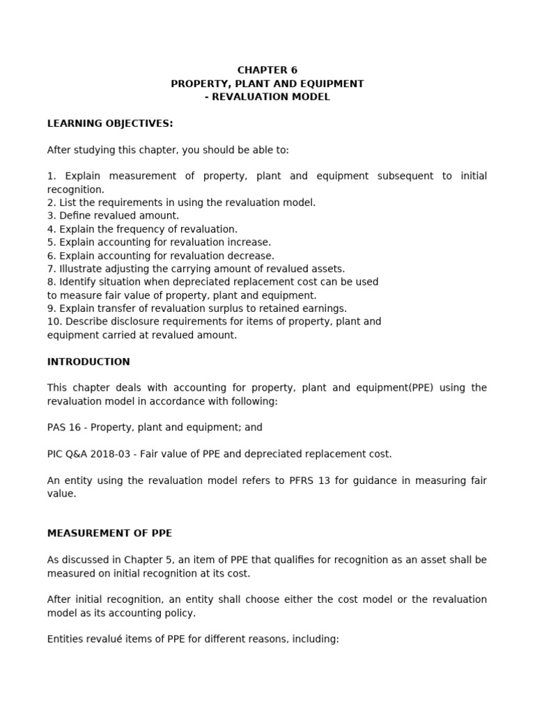 Revaluation Model for Property Assets | PDF | Fair Value | Depreciation