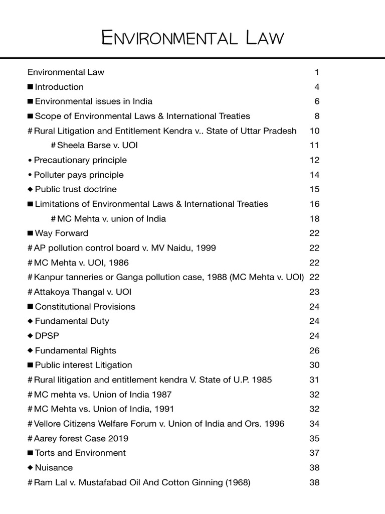 Environmental Laws | PDF | Environmental Degradation | Environmental Law