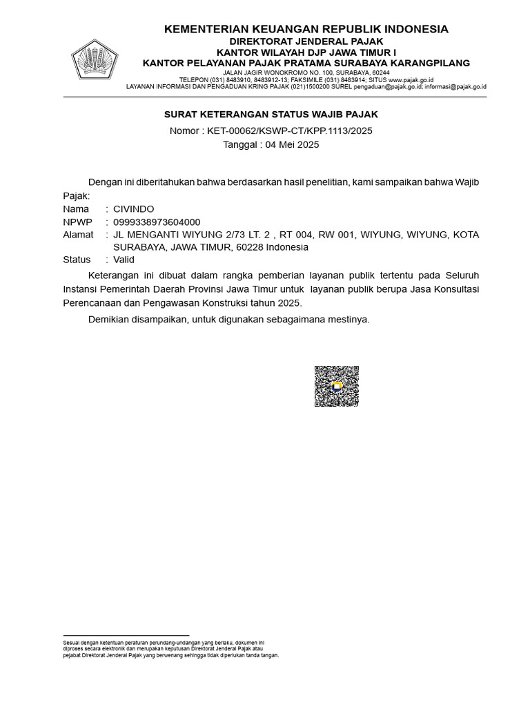 KSWP - Cv. Civindo 2025 | PDF