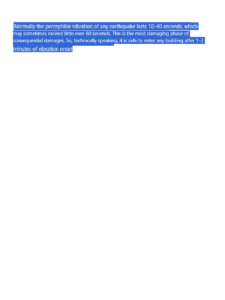 Earthquake Long | PDF