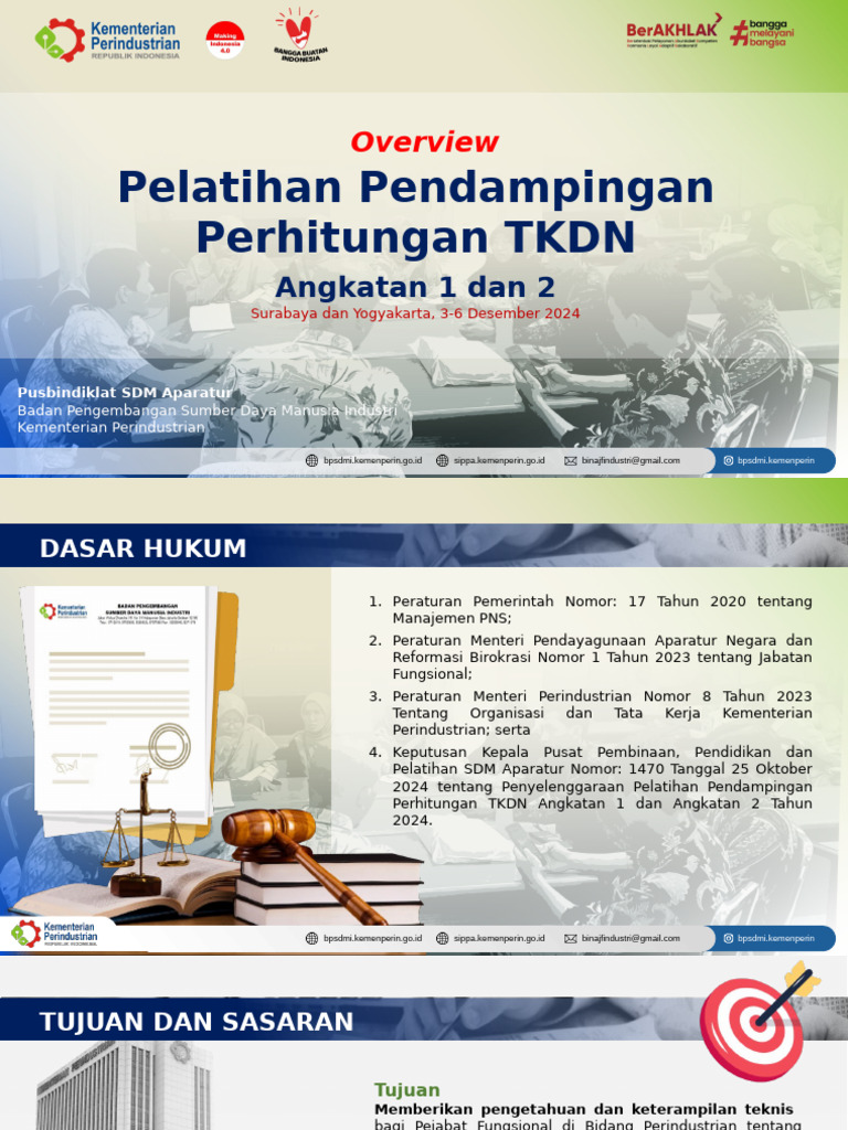 Overview Pelatihan Pendampingan Perhitungan TKDN | PDF