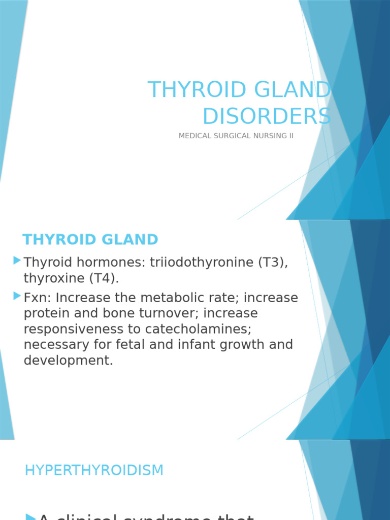 Thyroid Gland Disorders | PDF | Hyperthyroidism | Thyroid