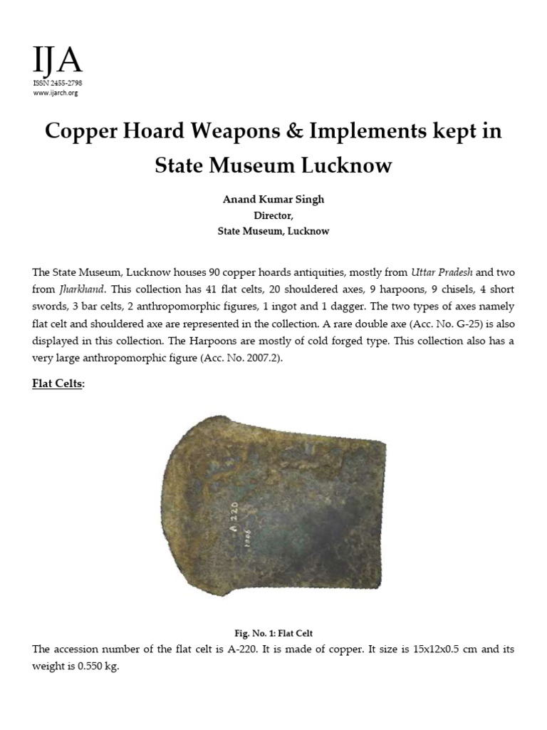 Copper Hoards Lucknow | PDF | Axe