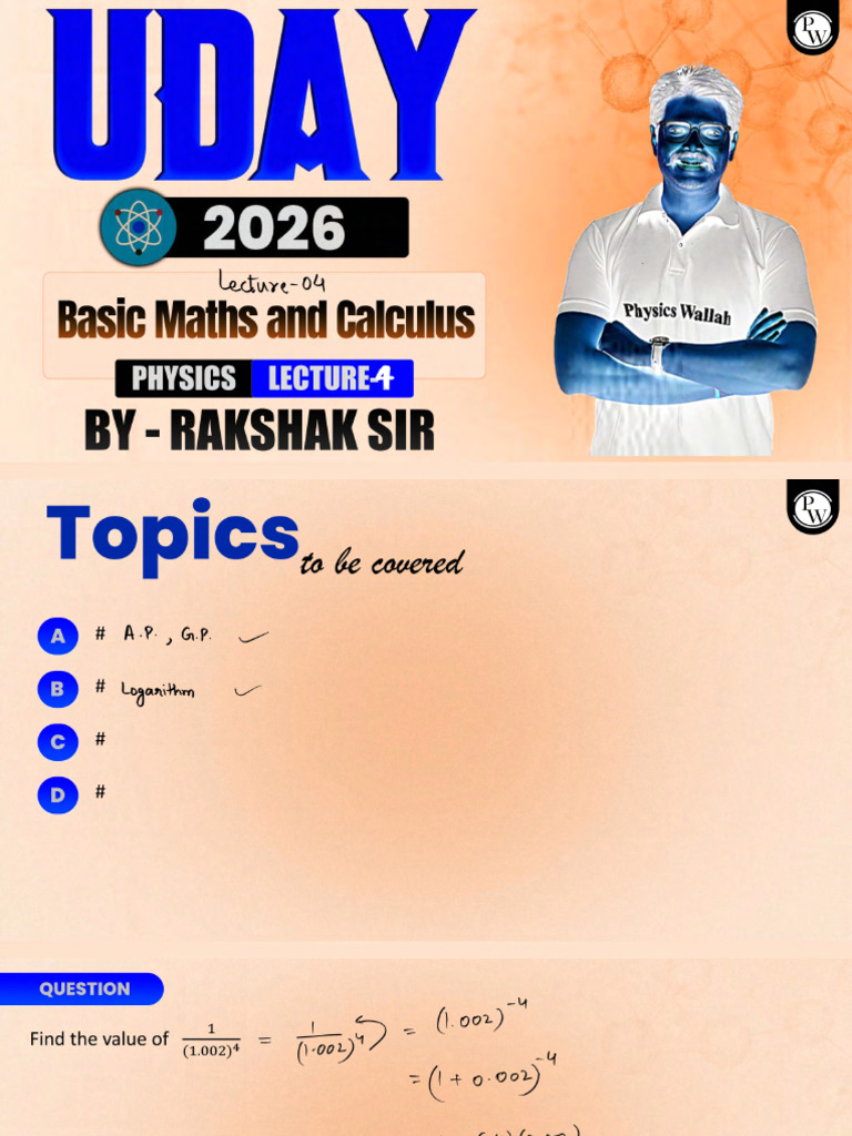 Basic Maths & Calculus 04 - Class Notes (1) - Invert | PDF